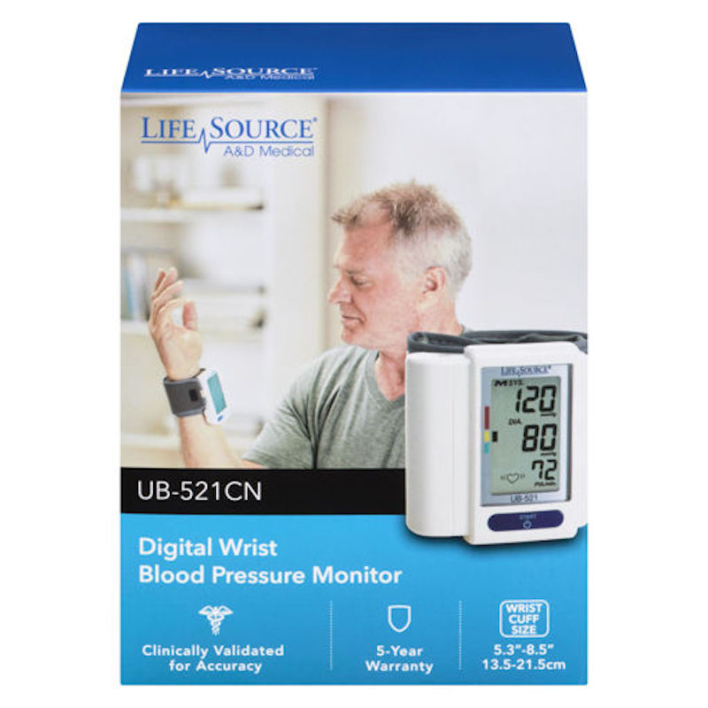 LifeSource Digital Wrist Blood Pressure Monitor (UB-521) - Care and Shop