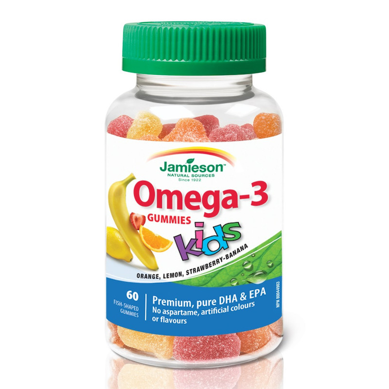 Jamieson Omega-3 Kids Gummies, 60 Fish Shaped Gummies - Care and Shop