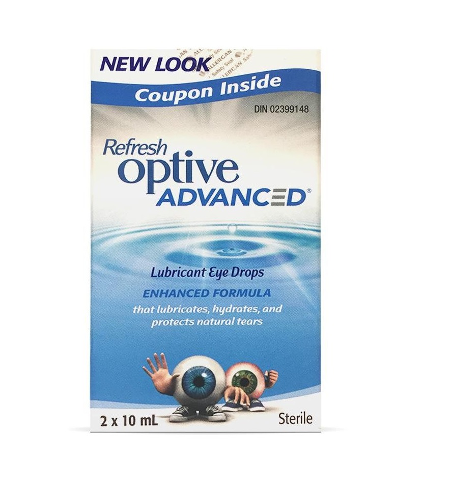 Refresh Optive Advanced Lubricant Eye Drops 20ml - Care and Shop