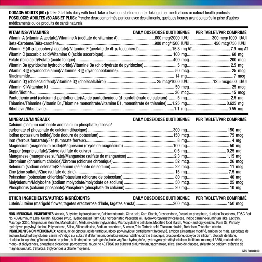 Centrum Women 50+ Multivitamin and Multimineral Mini Tablets, 160 Count ...