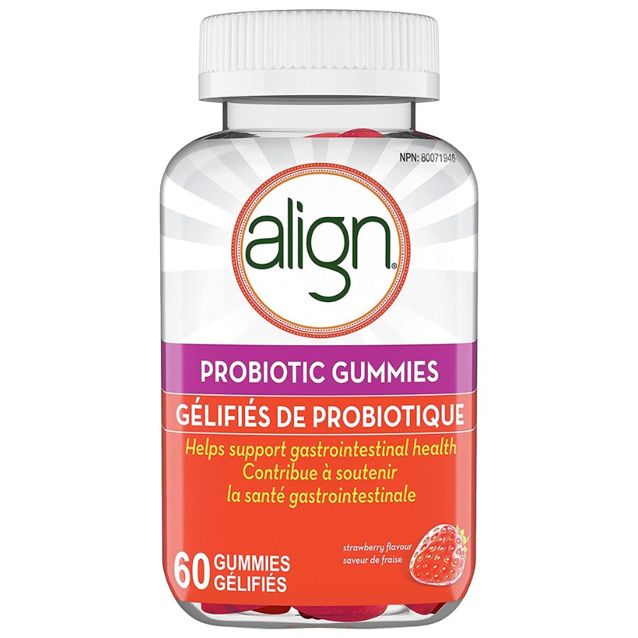 Align Probiotic Gummies Gastrointestinal Health Strawberry Flavour, 60 ...