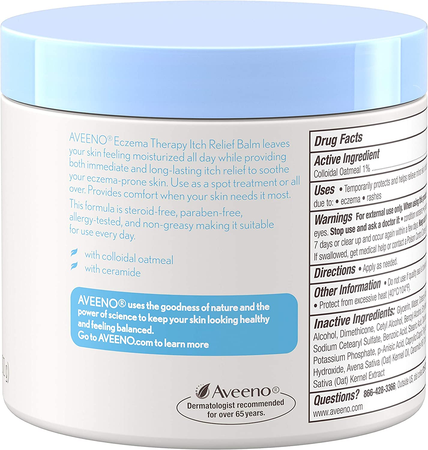 Aveeno Active Naturals Eczema Therapy Itch Relief Balm 311g - Care and Shop