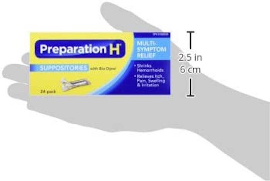 Preparation H Multi-Symptom Hemorrhoid Treatment Suppositories with Bio ...