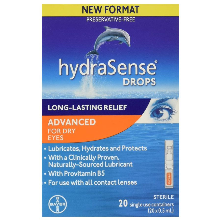 HydraSense Advanced Eye Drops Single Use Vials, Fast and Long-Lasting ...