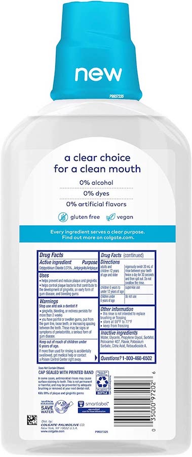 Colgate Zero for Healthy Gums, Alcohol Free Mouthwash with CPC, Natural ...