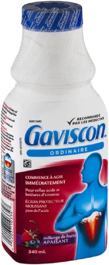 Gaviscon Regular Strength Liquid Soothing Fruit Blend, Long-lasting ...