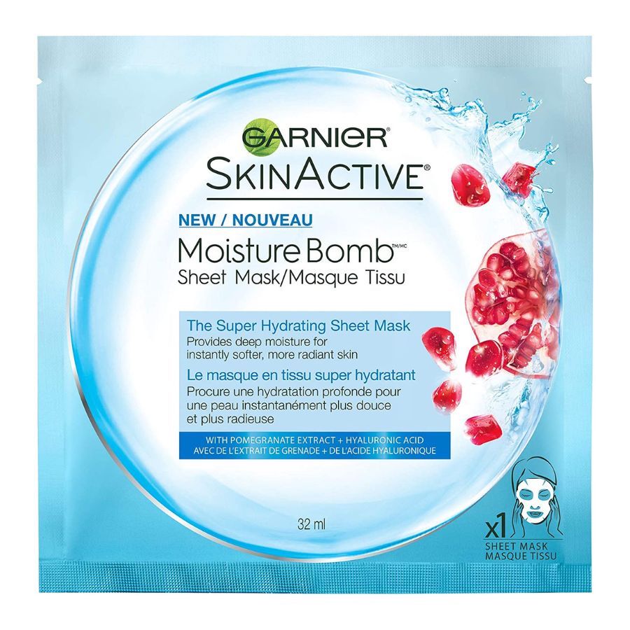 Garnier Skinactive moisture bomb mask sachet with pomegranate extract ...