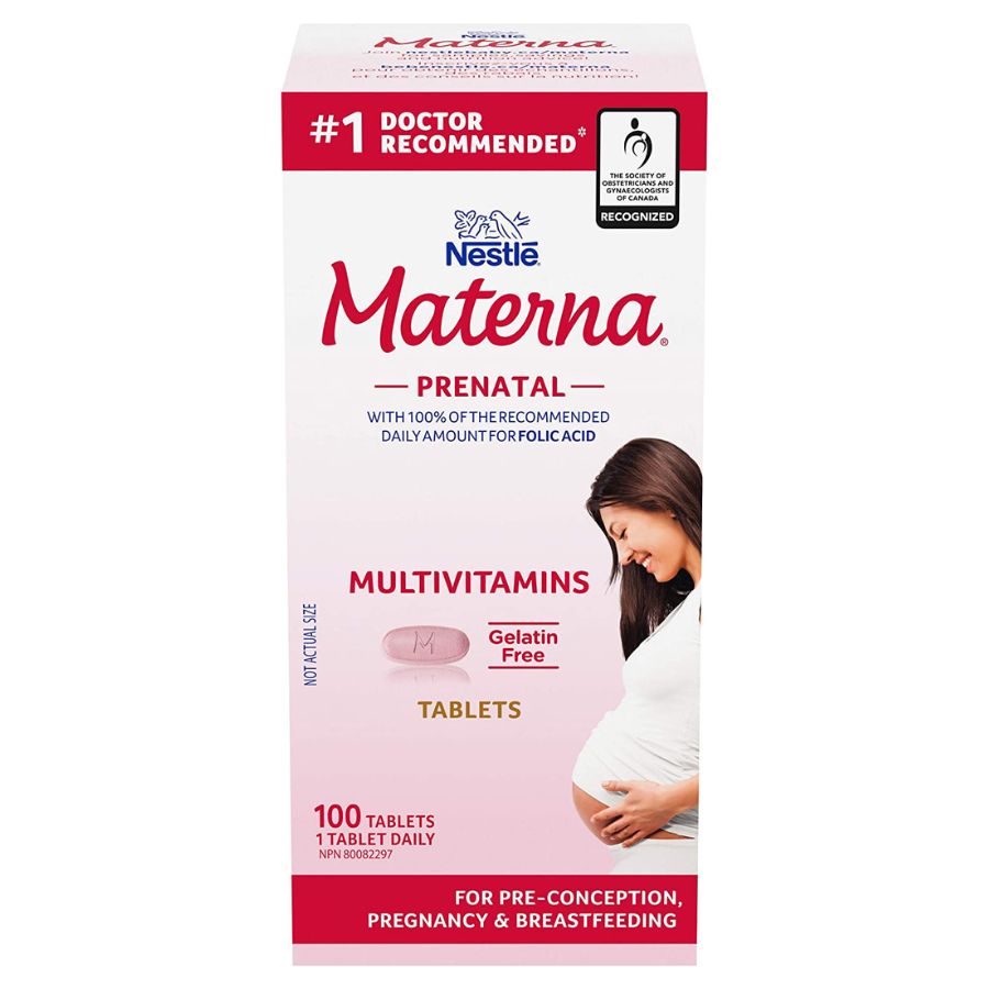 Materna Nestle Prenatal Postpartum Vitamin & Mineral Supplement 100 ...