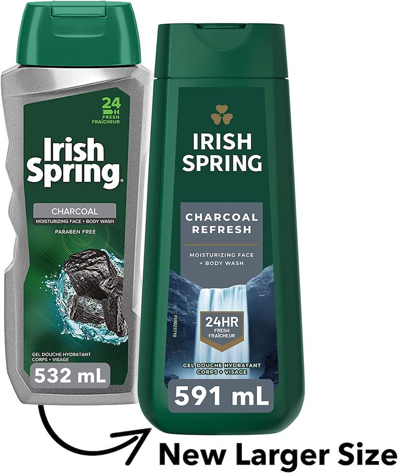 Irish Spring Charcoal Refresh Body Wash for Men 591 mL - Care and Shop