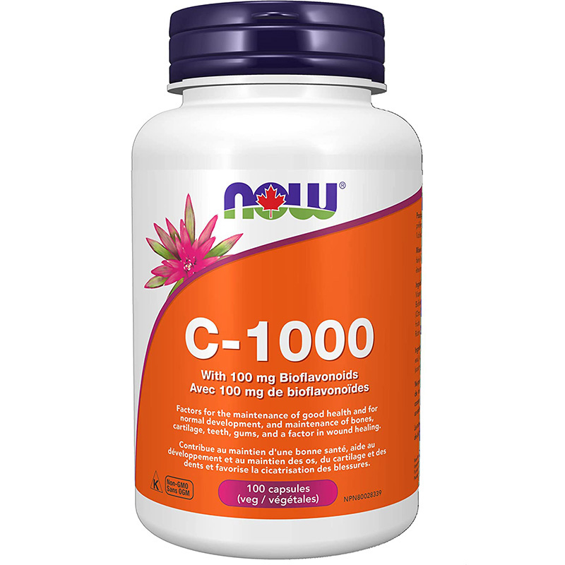 Now C-1000 With 100mg Bioflavonoids Veg Capsules, 100 Count - Care and Shop