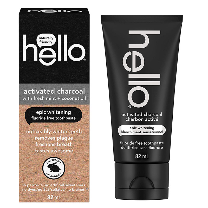 Hello Activated Charcoal Epic Teeth Whitening Fluoride Free Toothpaste ...