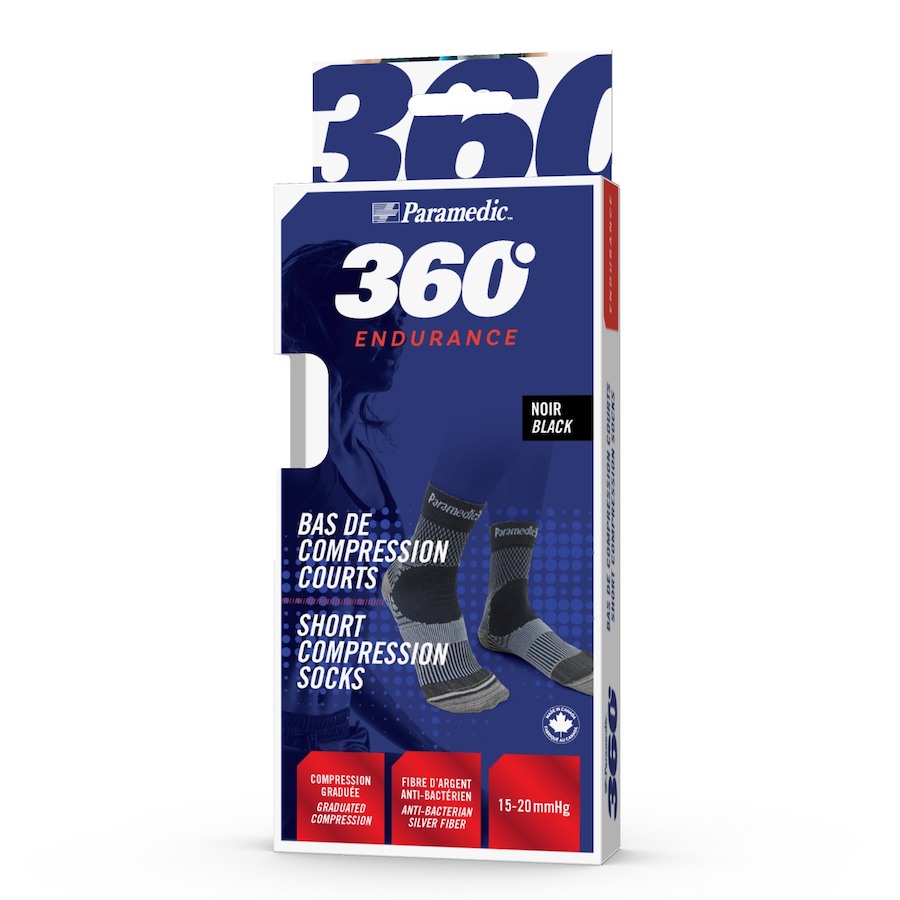 Paramedic Short compression socks Black 999-8825 - Care and Shop