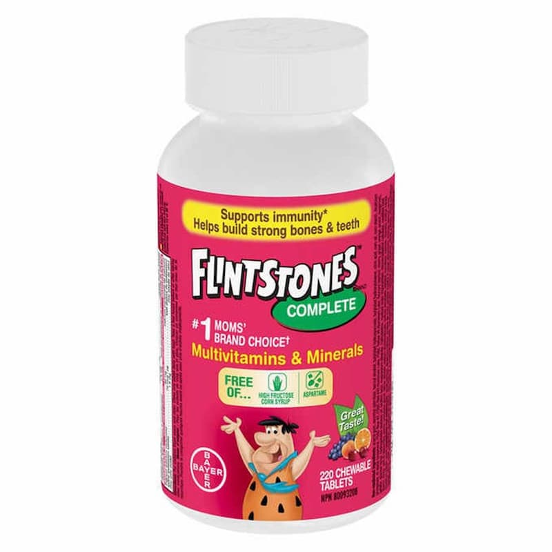 Flintstones Complete Chewables Multivitamins for kids 220 Tablets ...