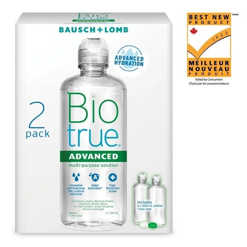 Bausch & Lomb Biotrue Advanced Multi-Purpose Solution Twin Pack 2 x 300 ...