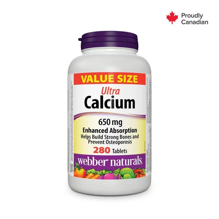 Webber Naturals Ultra Calcium 650 mg 280 Tablets - Care and Shop