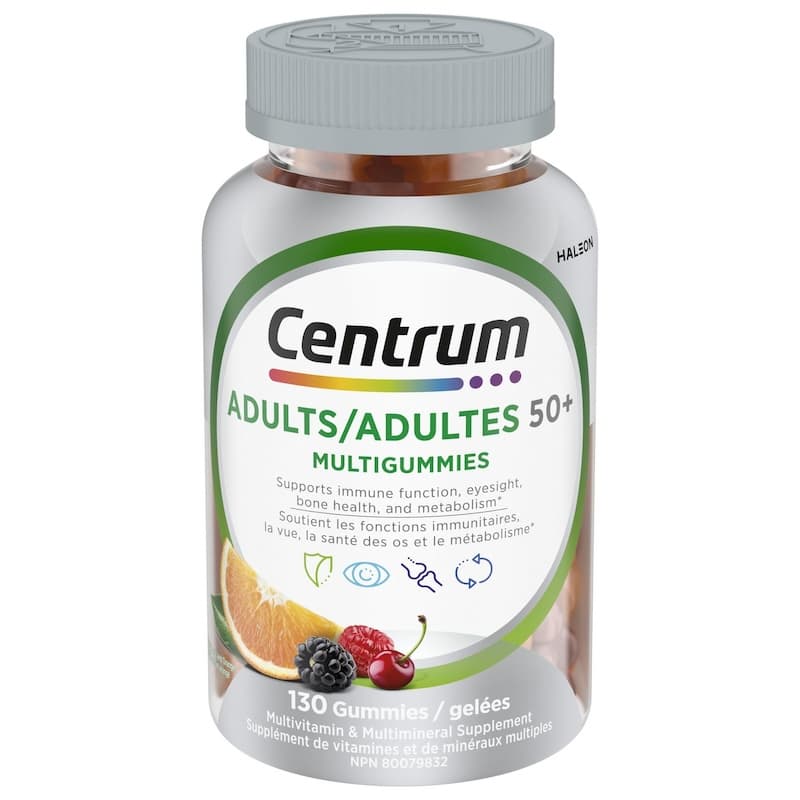 Centrum MultiGummies Adults 50+ Multivitamin Supplement Gummies 130 ...